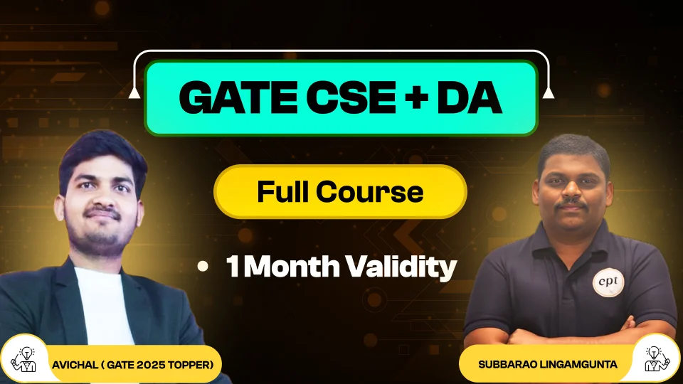 GATE CSE | GATE DA | 1-MONTH COURSE | FULL COURSE